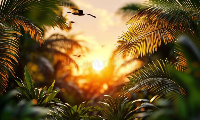 Tropical Sunset Canopy stock video. Video of scenic - 380251237