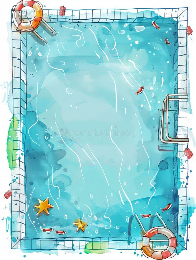 Swimming Background Graphics Template Stock Illustration - Illustration ...