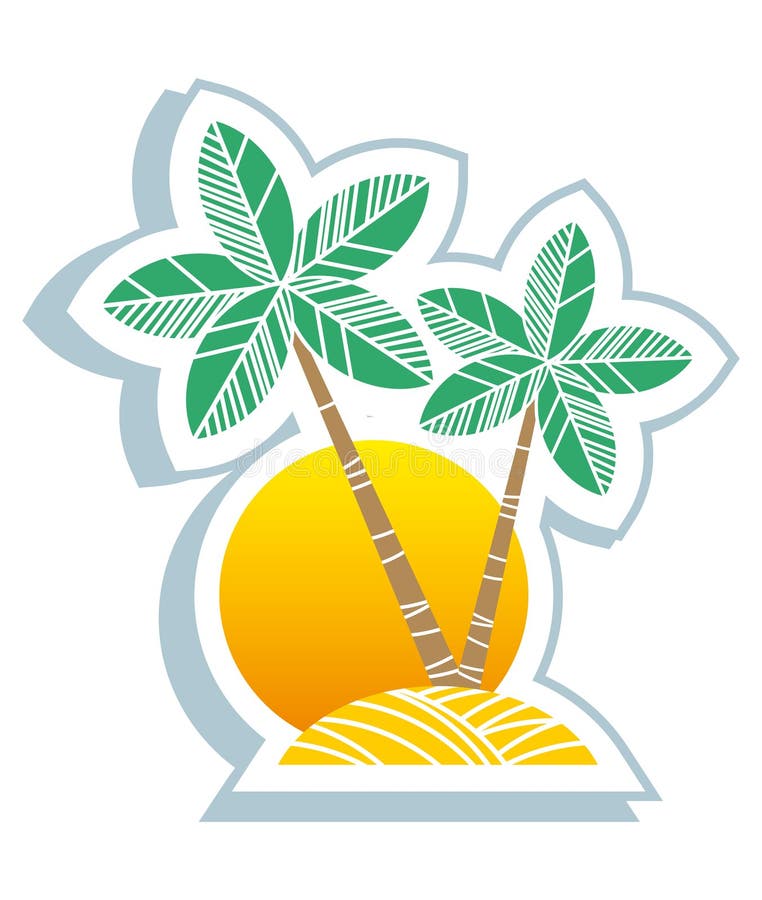 Tropical symbol stock vector. Illustration of climate - 14292487