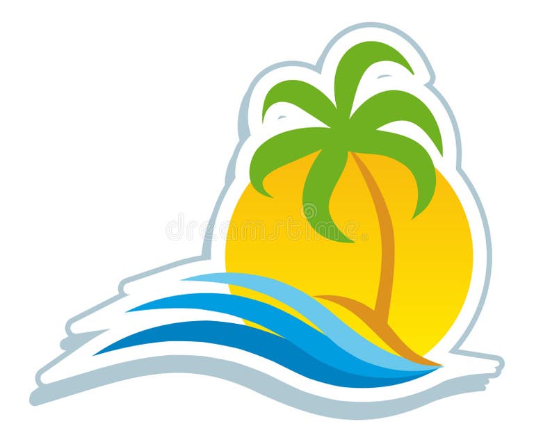 Tropical symbol stock vector. Illustration of water, design - 14292495