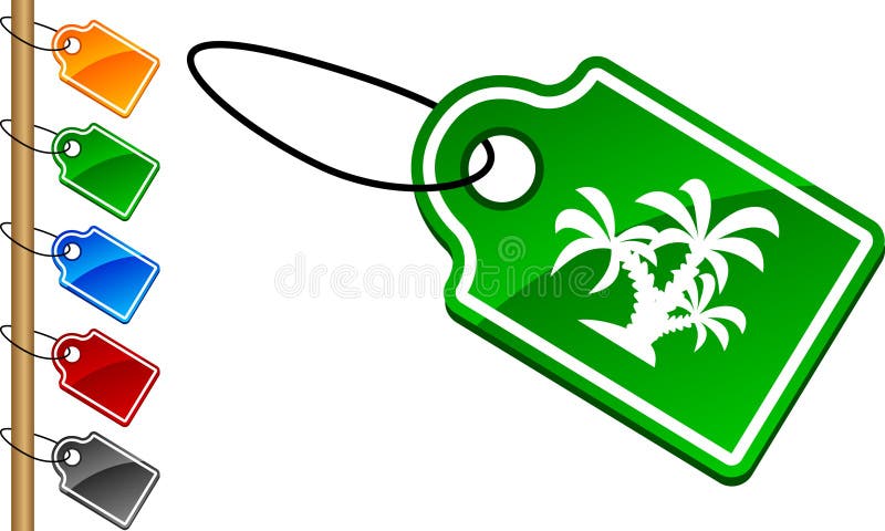 Tropical tags. stock vector. Illustration of reflection - 11738015