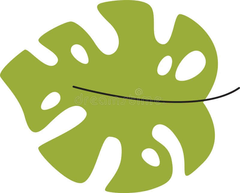 Tropical Tree Leaf stock vector. Illustration of plant - 299408483