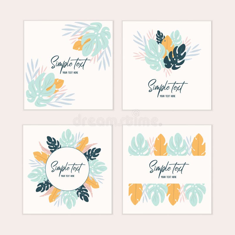 Tropical vector card. stock vector. Illustration of birthday - 164356834