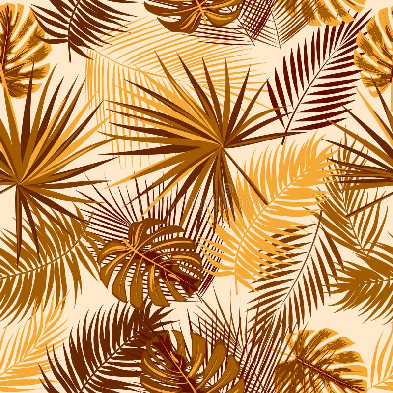 Tropical Vector Seamless Pattern Stock Vector - Illustration of hawaii ...