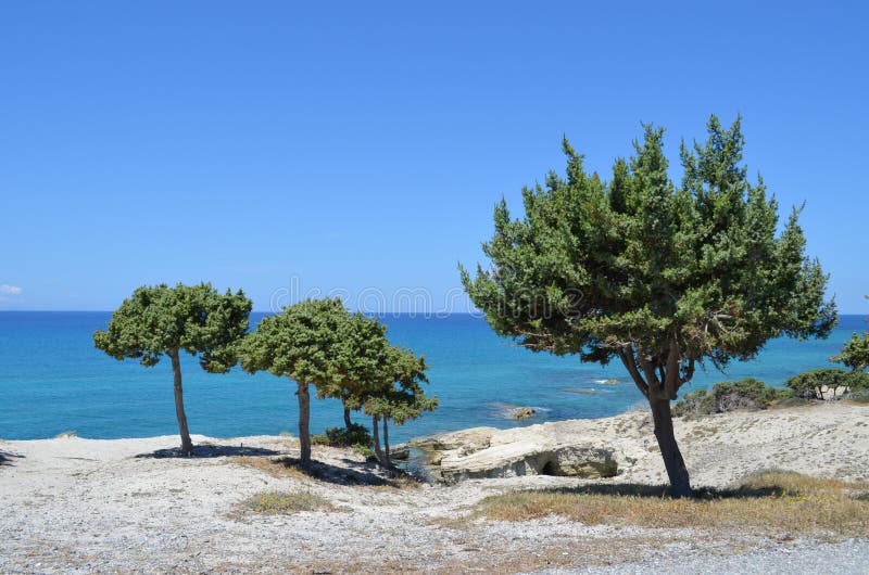 Tropical view in Greece stock image. Image of water, clouds - 25202821