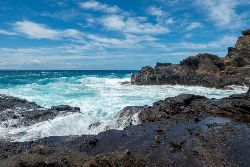 Tropical View, Lanai Lookout, Hawaii Stock Photo - Image of outdoors ...