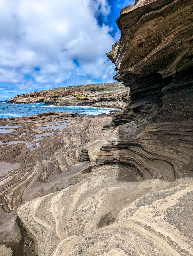 Tropical View, Lanai Lookout, Oahu Hawaii Stock Image - Image of point ...