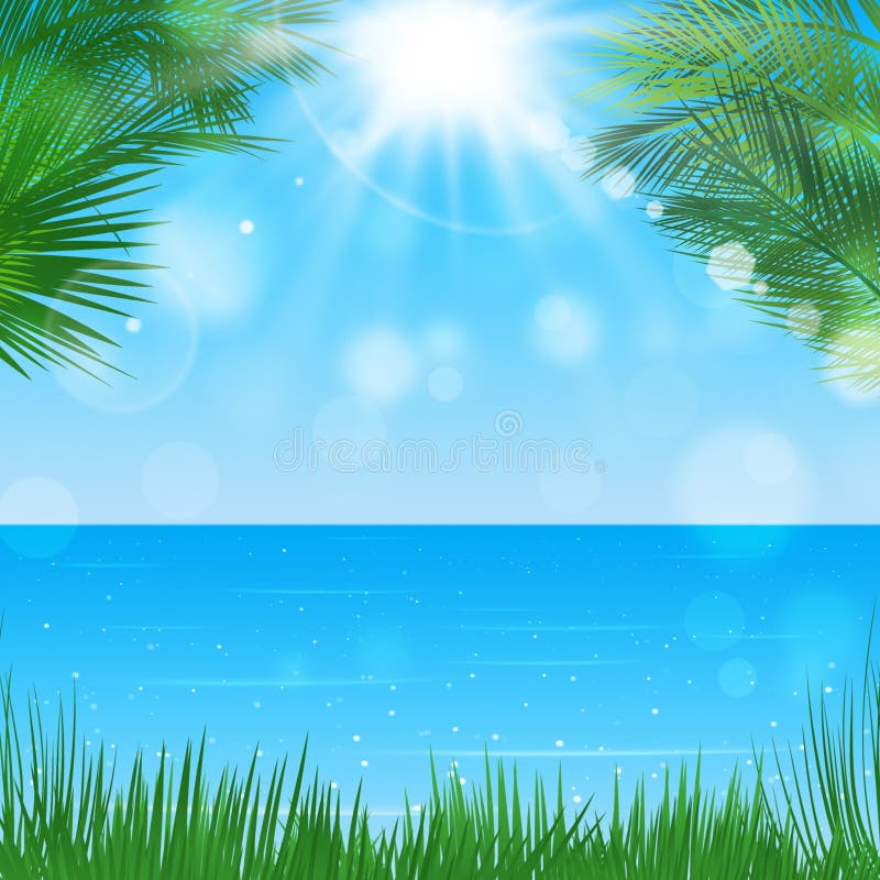 Tropical View stock illustration. Illustration of blur - 30634358