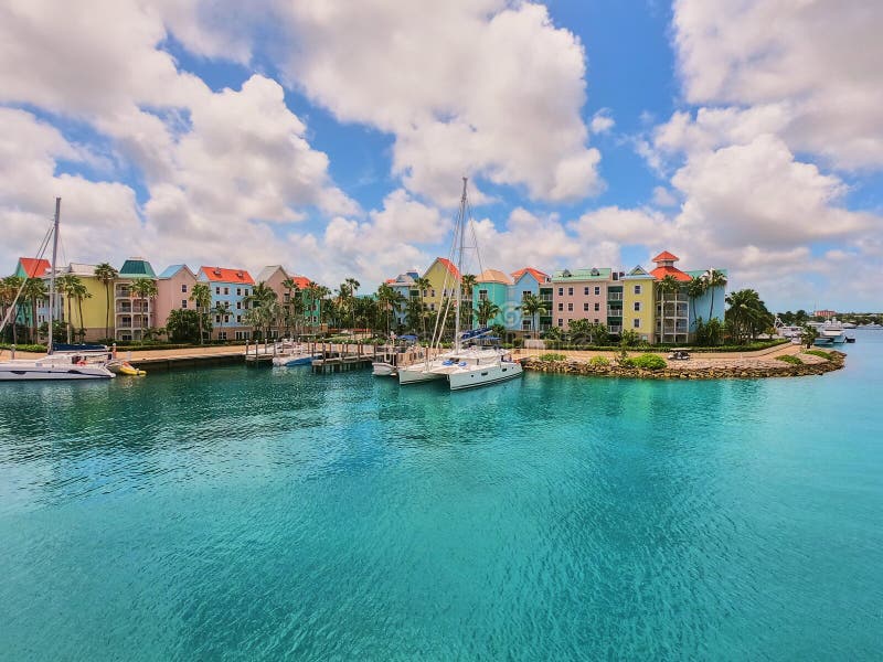 Tropical Water with Dock and Boats Stock Image - Image of ocean ...