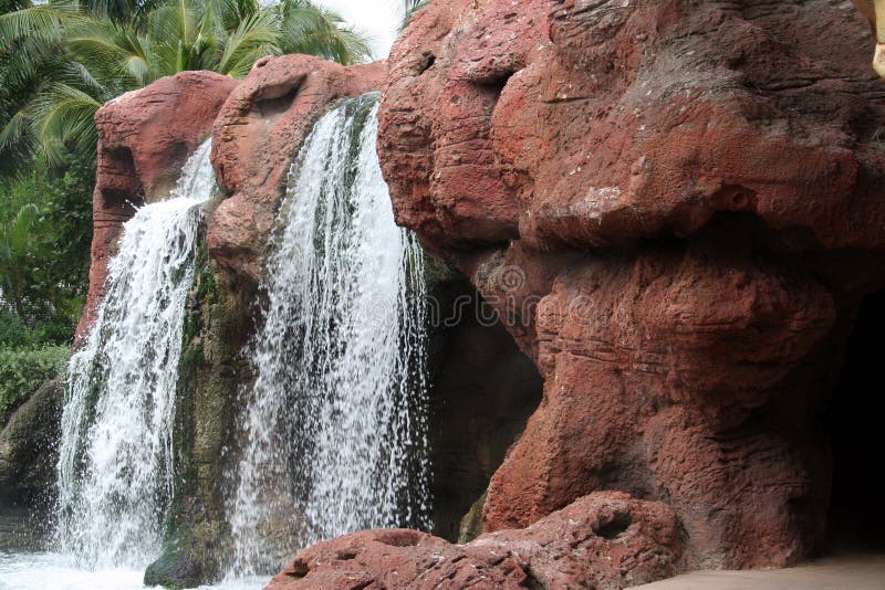 Tropical Waterfall stock image. Image of warm, swimmer - 6348437
