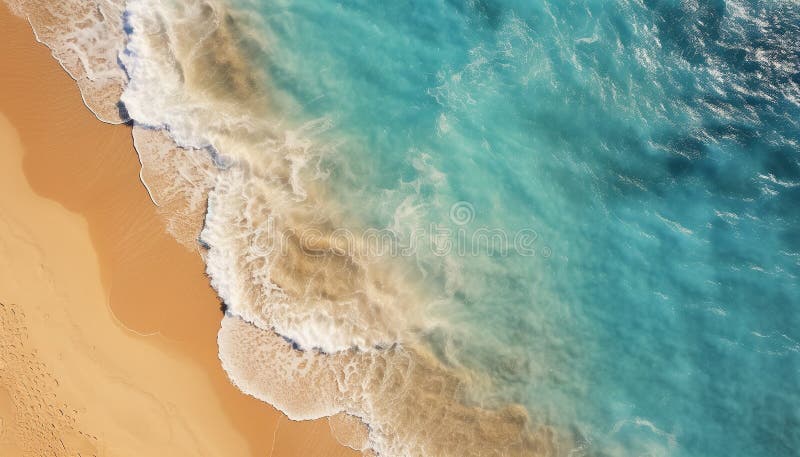 Tropical Waves Crash, Sand Splashes, Beauty in Nature Motion Generated ...