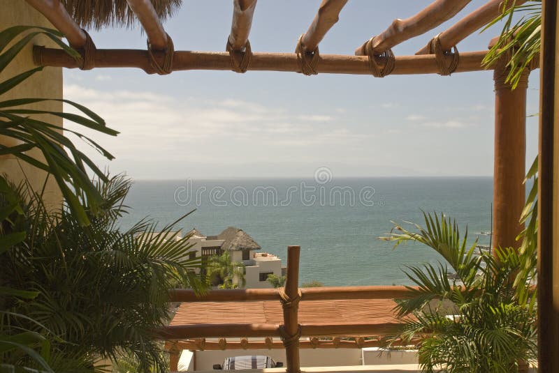 Tropical Window To the Pacific Ocean Stock Photo - Image of tropics ...