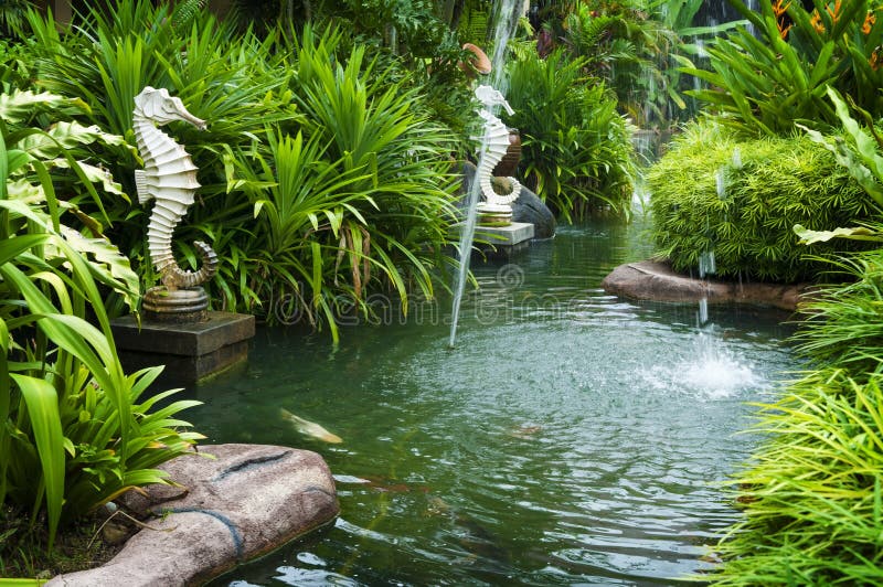 Tropical zen garden stock photo. Image of decorative - 15628236