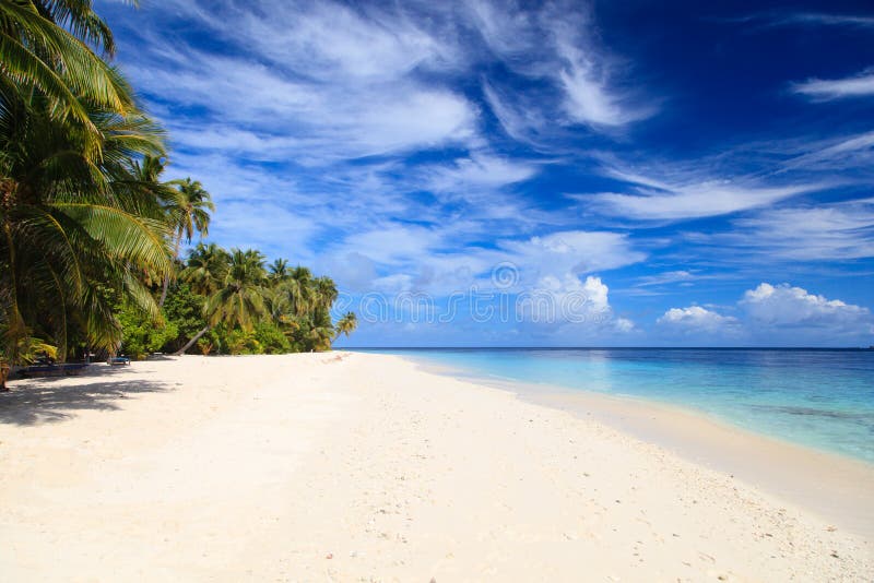 Tropisch Zandstrand, Vakantieconcept Stock Foto - Afbeelding bestaande ...