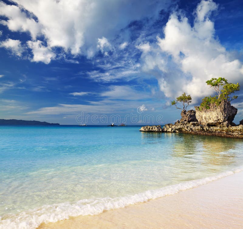 Tropischer Strand, Boracay, Philippinen Stockbild - Bild von ...
