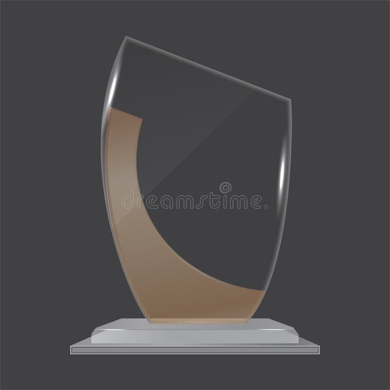 Tropy Mockup. Vector Crystal 3D Stock Illustration - Illustration of ...