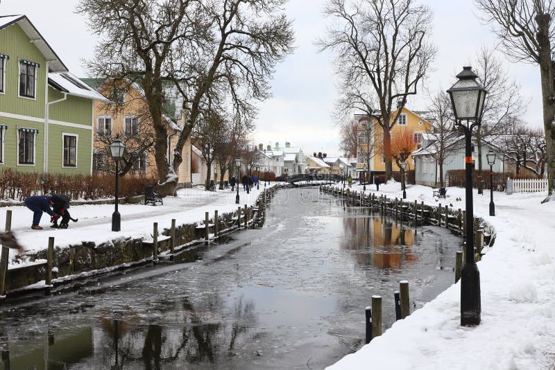 Trosa editorial stock photo. Image of water, buildings - 252614783