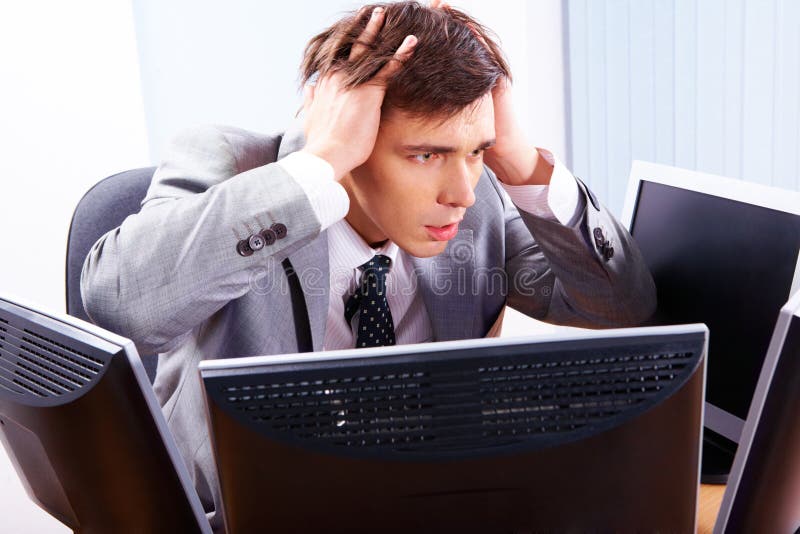 Stress stock photo. Image of laptop, communication, loans - 2906416