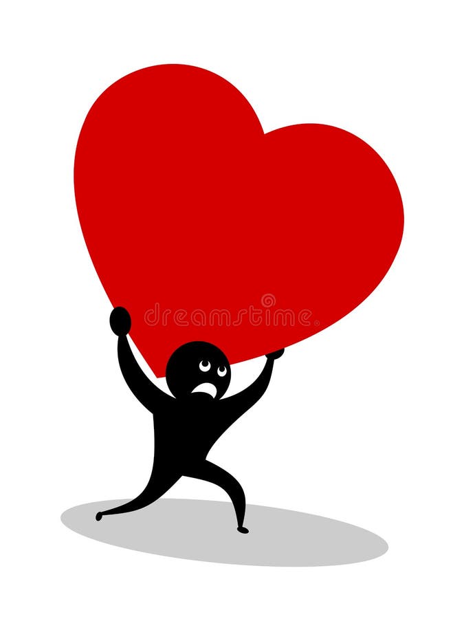 Trouble with love stock vector. Illustration of unhappy - 104074971