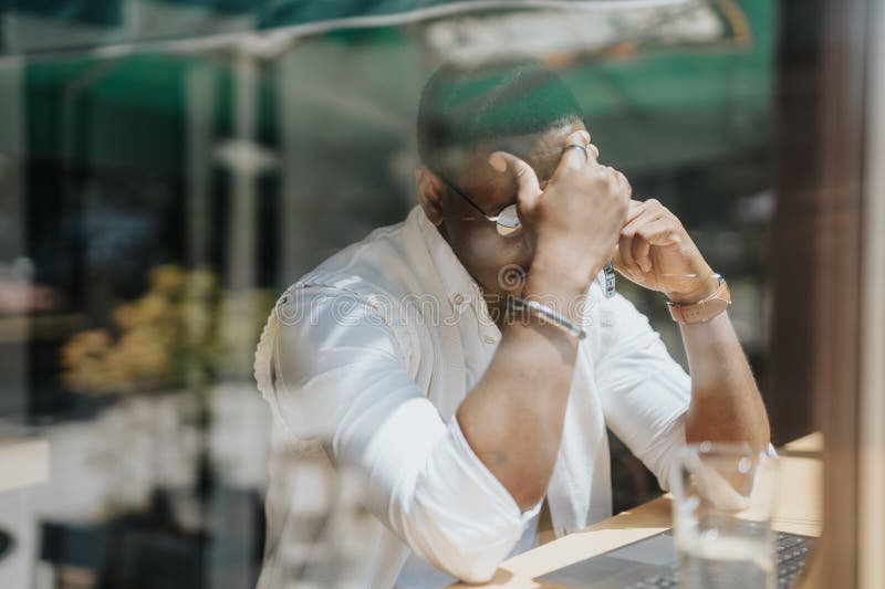 Business Person in Trouble Cannot Find a Solution of His Problem. Stock ...