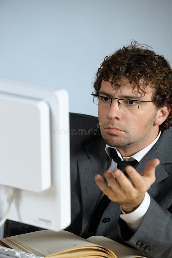 Mad programmer stock image. Image of male, disappointed - 4704335
