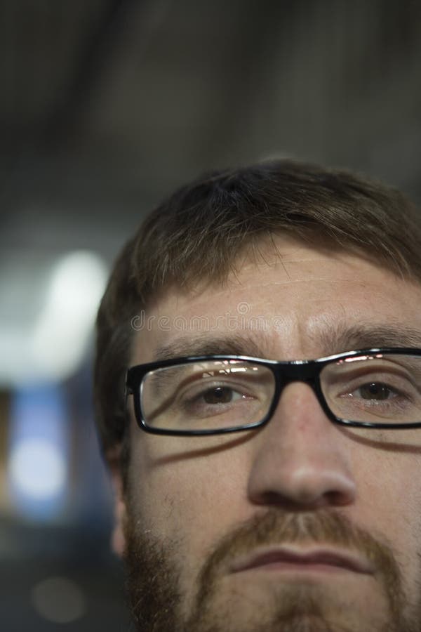 Troubled face stock photo. Image of serious, glasses, vertical - 3180678