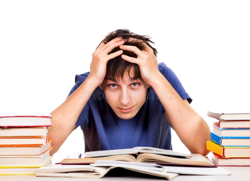 Troubled Student stock image. Image of examination, displeasure - 28115889
