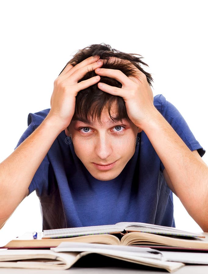 Troubled Student Portrait stock image. Image of education - 127032659