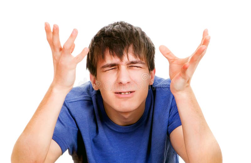 Troubled Young Man stock photo. Image of hurt, caucasian - 170576158