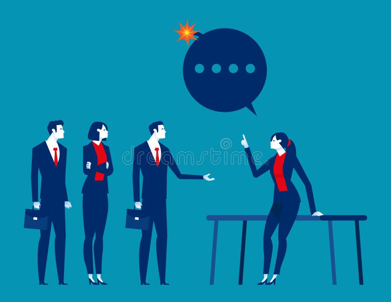 Troublemaker at Work Office Business Crisis Vector Concept Stock Vector ...