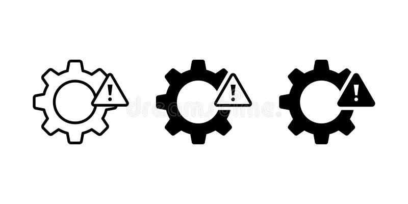 Troubleshoot Icon Set. Troubleshoot Glyph Icon Stock Vector ...