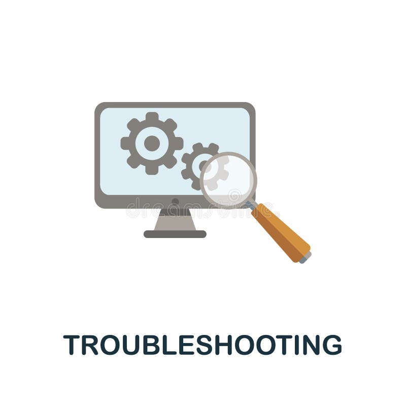 Troubleshooting Icon. Simple Flat Element from Customer Service ...
