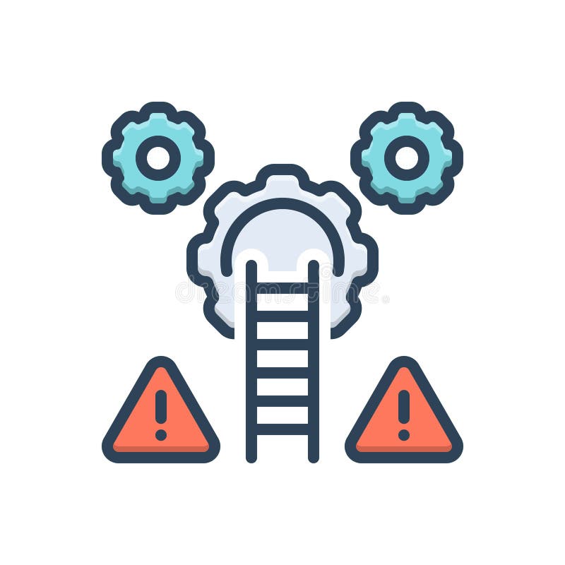 Color Illustration Icon for Troubleshooting, Maintenance and Problem ...