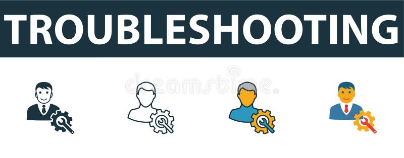 Troubleshooting Icon Set. Premium Symbol in Different Styles from ...