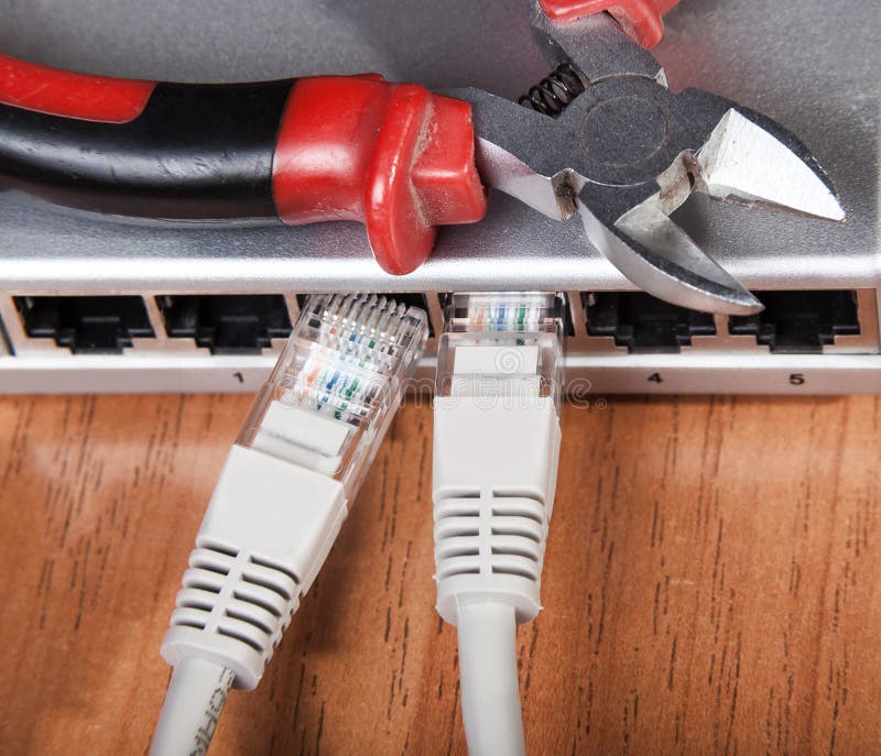 Troubleshooting Network Connectivity Stock Image - Image of line ...