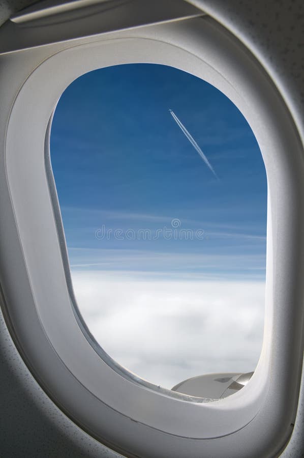 Trough Big Jet Plane Window Stock Photos - Free & Royalty-Free Stock ...