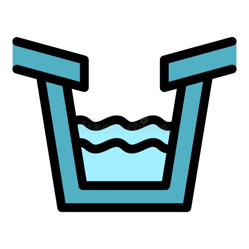 Outline Trough Vector Icon. Isolated Black Simple Line Element ...