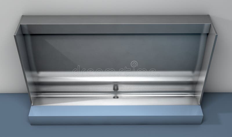 Trough Urinal stock photo. Image of trough, indoors, steel - 56649786