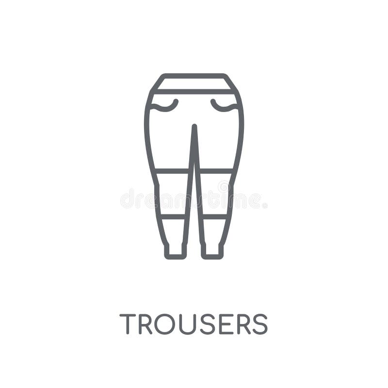 Trousers Linear Icon. Modern Outline Trousers Logo Concept on Wh Stock ...