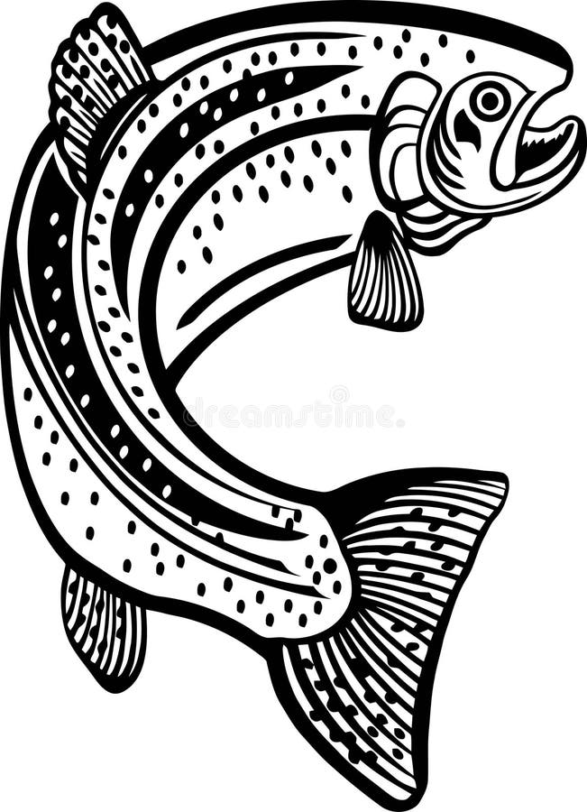 Trout - American Fishes - Logo Fish Stock Photo - Illustration of fish ...
