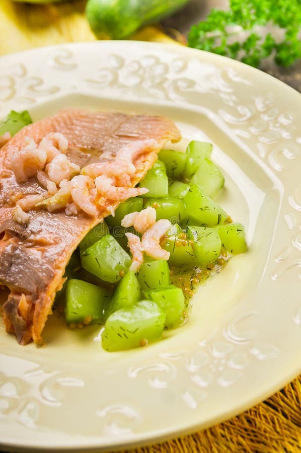 Braised Trout With Tomato And Onion Stock Image - Image of fresh ...