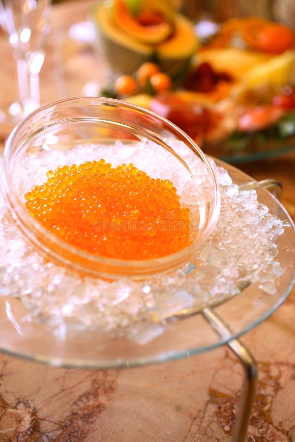 Trout caviar on ice stock photo. Image of trout, cuisine - 7663514