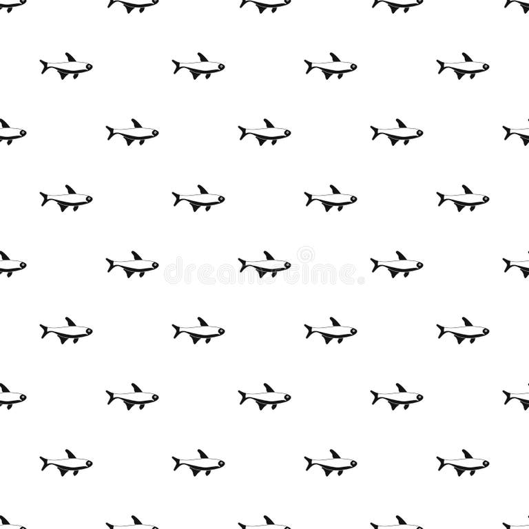 Trout Fish Pattern, Simple Style Stock Vector - Illustration of ocean ...