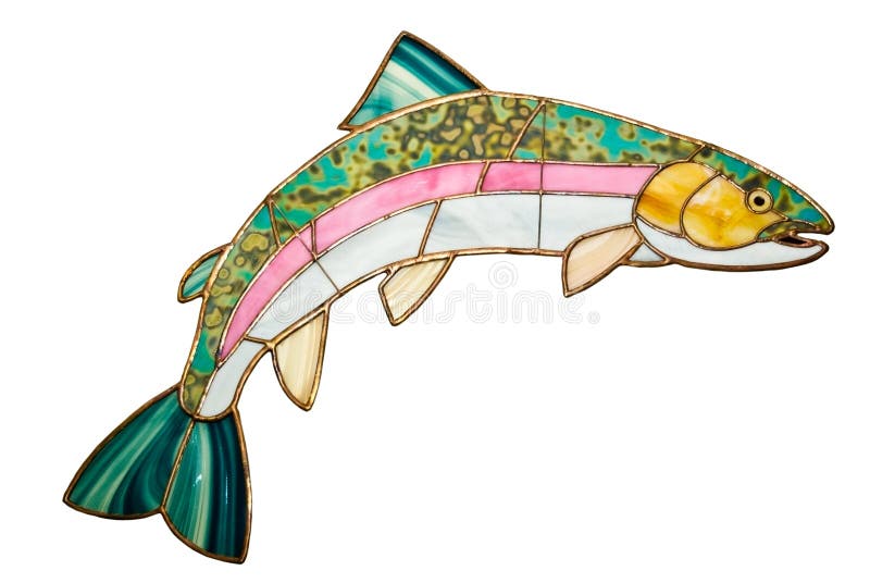 Trout Made of Stained Glass Stock Photo - Image of stained, colorful ...