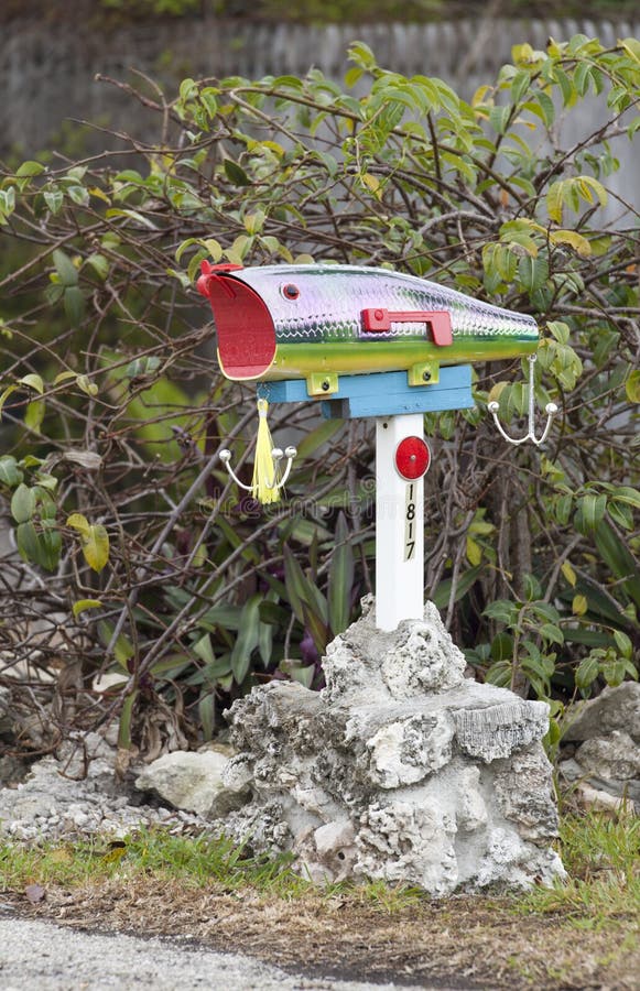 Trout Mailbox stock photo. Image of mail, pine, west - 13553328