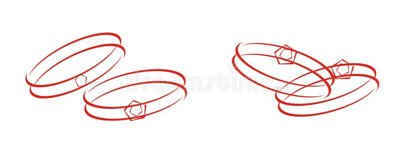 Twee ringen vector illustratie. Illustration of huwelijk - 39122168