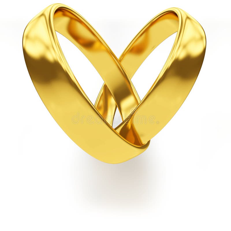 Gouden Ineengestrengelde Trouwringen Vector Illustratie - Illustratie ...