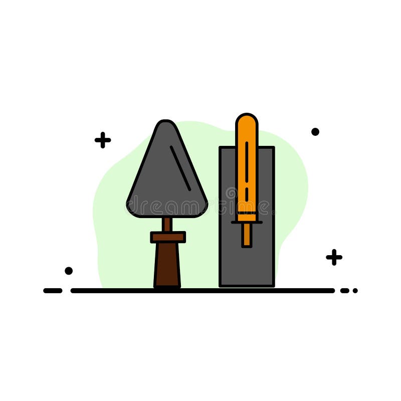 Trowel, Brickwork, Construction, Masonry, Tool Business Flat Line ...