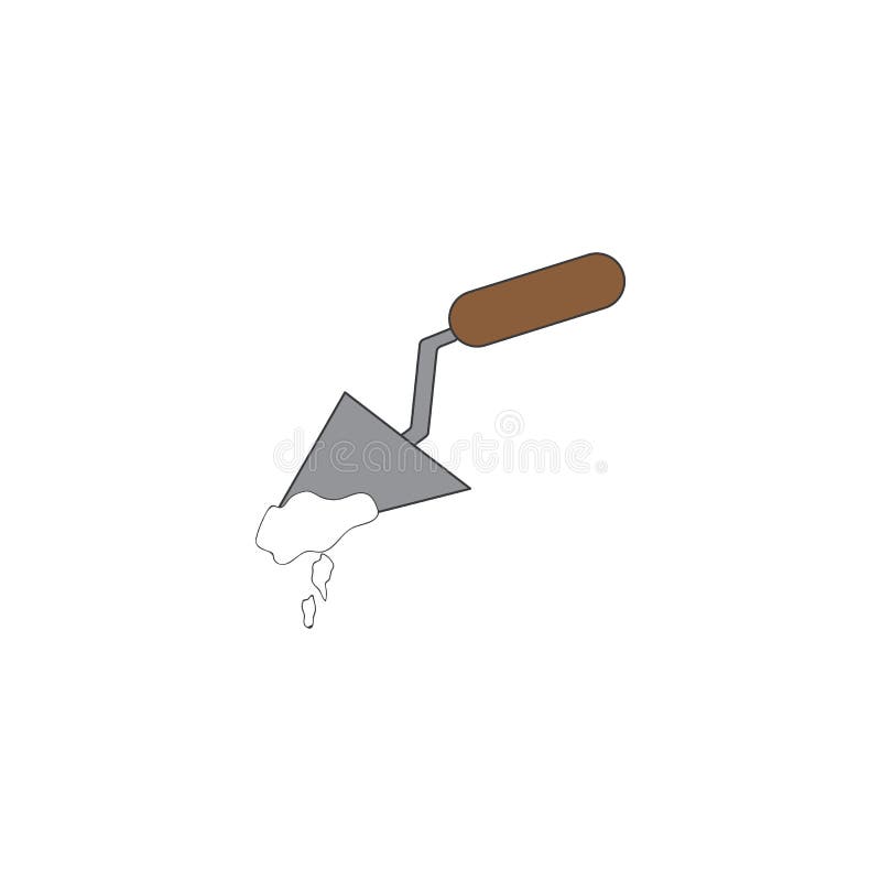 Trowel building icon stock vector. Illustration of handle - 250730727