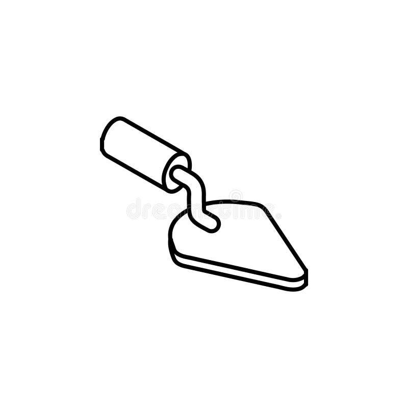 Trowel Icon Flat Logo Isolated Symbol Stock Illustration - Illustration ...